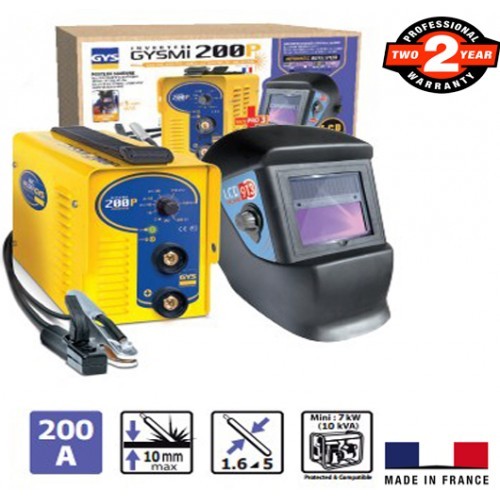 Aparat za varenje Inverter GYSMI 200P + maska LCD Techno 9-13