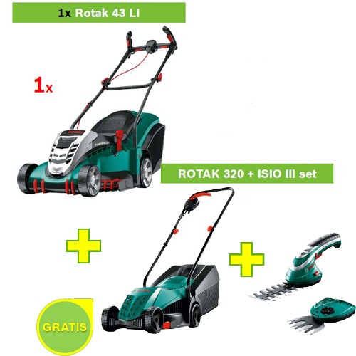 Aku kosilica Bosch Rotak 43 Li 06008A4500 + ROTAK 320 + ISIO III set