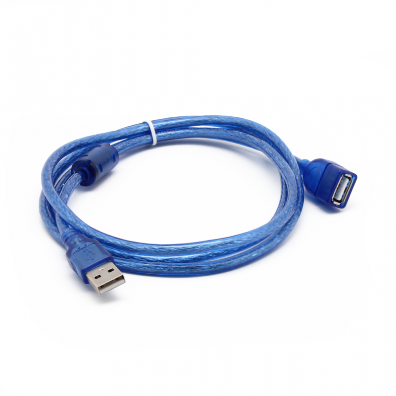 Kabal USB A/F transparent plavi 1.5m