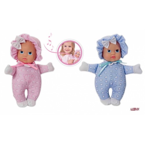 Lutka beba mekana koja plače Loko toys 24 cm ROZE