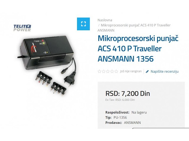 Mikroprocesorski punjač ACS 410  Traveller ANSMANN 135