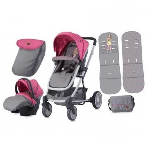 Kolica za bebe S-500 Set Rose & Grey Girl