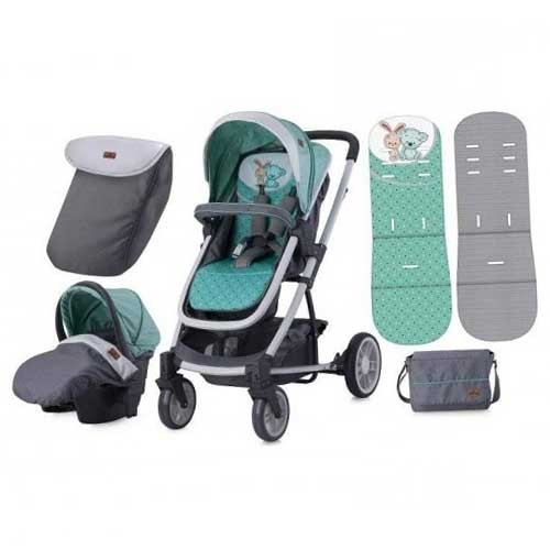 Kolica za bebe S-500 Set Grey & Green Friends