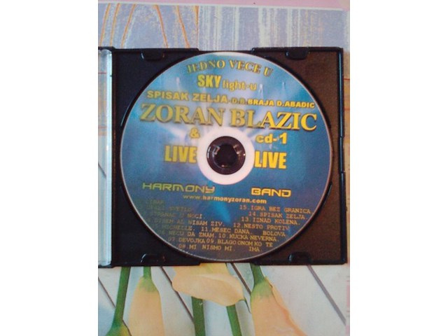 ZORAN BLAZIC LIVE CD 1 HARMONY BAND