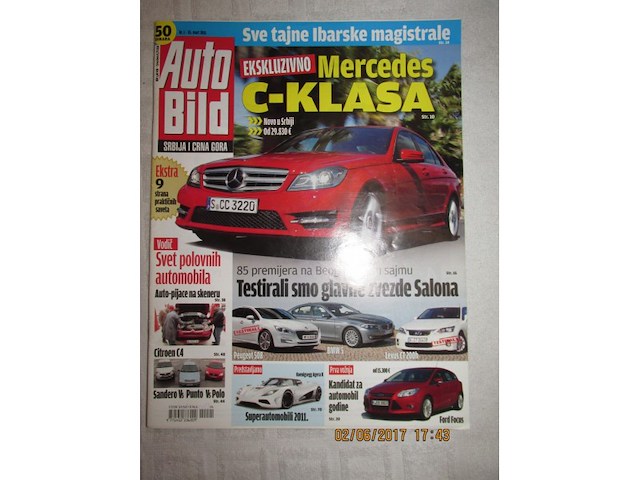 (N141.18) Časopis AutoBild br.1/25.03.2011.