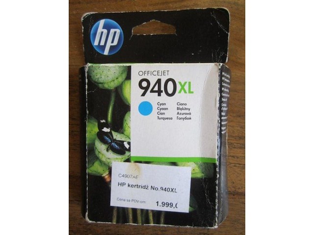 HP 940xl - NOV Cyan kertridž