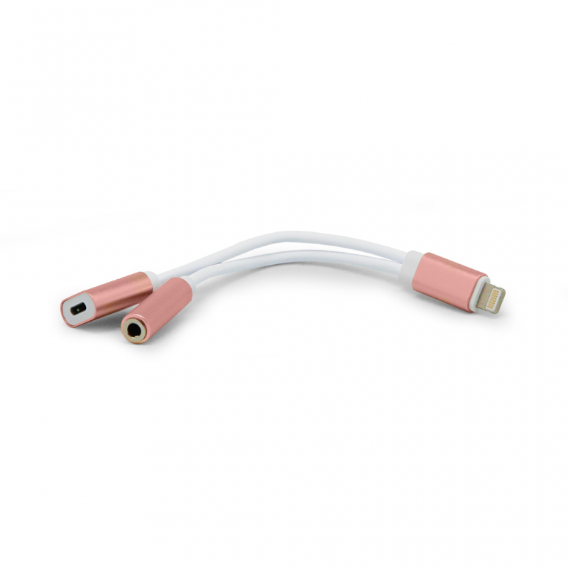 Iphone 7 adapter za slusalice i punjenje roze