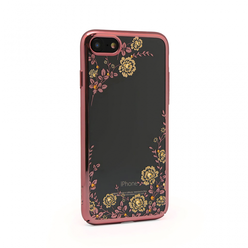 Torbica Kavaro Swarovski Rose small flowers za Iphone 7/7S zlatna