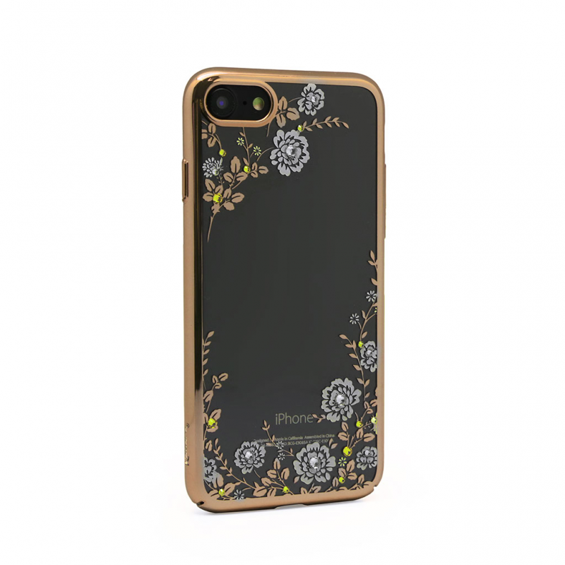 Torbica Kavaro Swarovski Gold small flowers za iPhone 7/7S srebrna