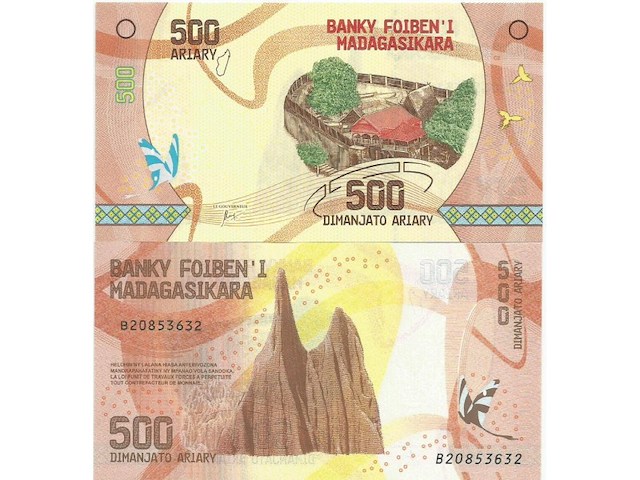 Madagascar 500 ariary 2017. UNC