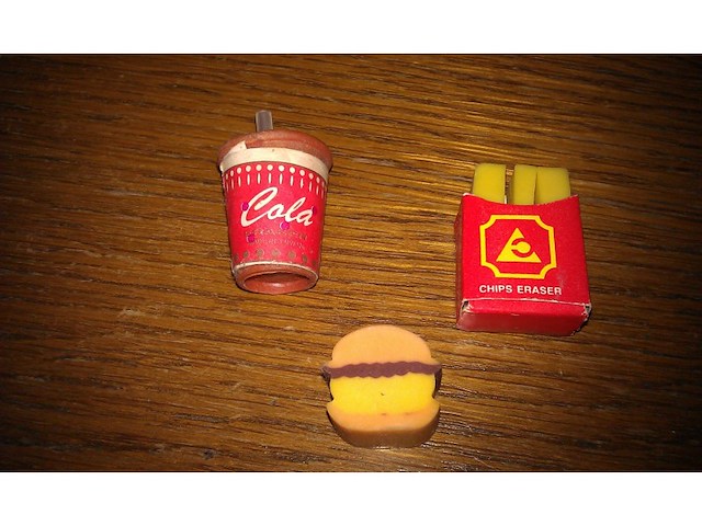 Gumice - Eraser Fast food gumice - Retro `80