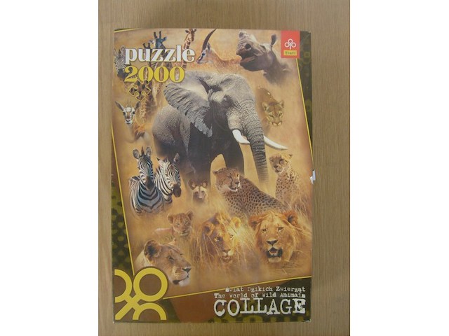 Puzzle 2000 kom The World of Wild Animals Collage