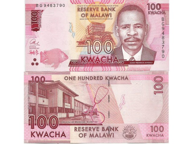 Malawi 100 kwacha 2017. UNC