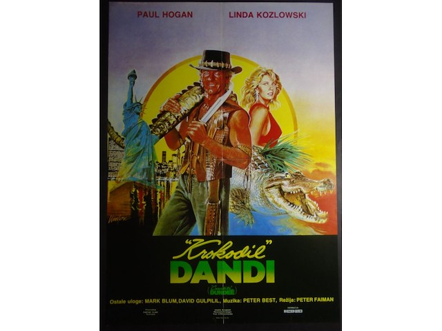 KROKODIL DANDI (1986) Paul Hogan FILMSKI PLAKAT