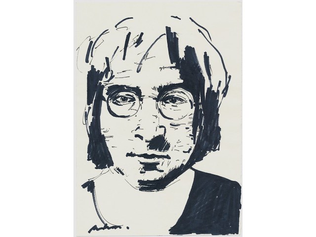 JOHN LENNON DZON LENON BITLSI POTPISAN PORTRET ROKERA