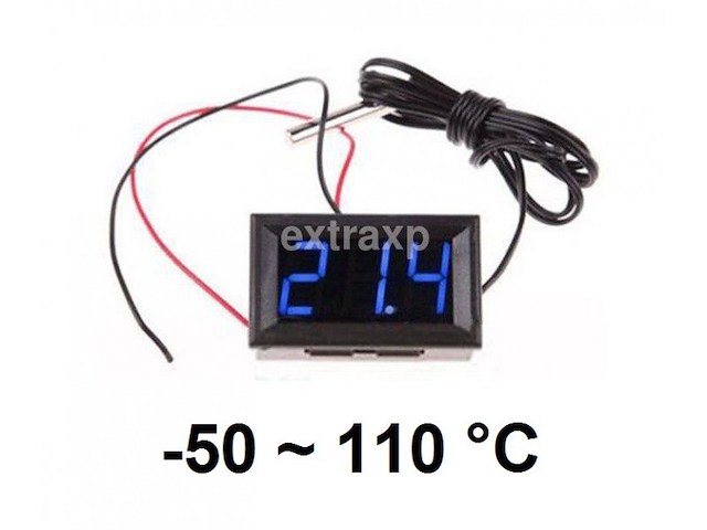 Digitalni termometar sa sondom -50-110°C - LED plavi