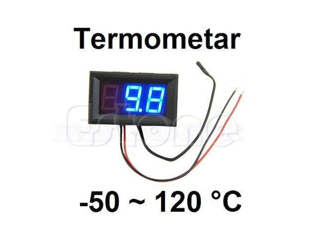 Digitalni termometar sa sondom -50-110°C - LED plavi