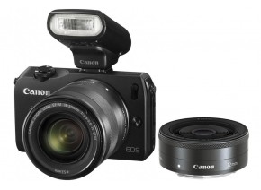 Canon EOS M + 18-55 IS STM + 22 f/2 STM + 90EX