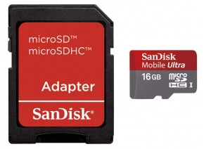 SanDisk Micro SDHC 16GB Mobile Ultra