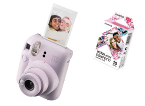 FUJIFILM INSTAX MINI 12 Instant Film Camera (LILAC PURPLE) + Confetti Film