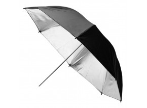 Studijski kišobran crno srebrni 84 cm