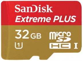 SanDisk Micro SDHC 32GB Extreme Plus 80MB/s Class10