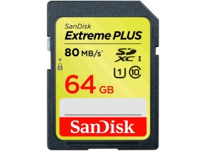 SanDisk SDXC 64GB Extreme Plus 80MB/s Class10