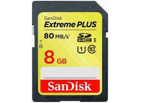 SanDisk SDHC 8GB Extreme Plus 80MB/s