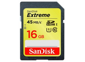 SanDisk SDHC 16GB Extreme 45MB/s