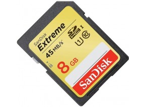 SanDisk SDHC 8GB Extreme 45MB/s