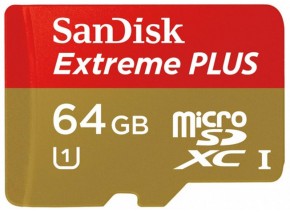 SanDisk Micro SDXC 64GB Extreme Plus 80MB/s Class10