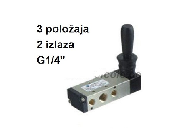 Pneumatski razvodnik ručni sa polugom 5/3 G1/4″