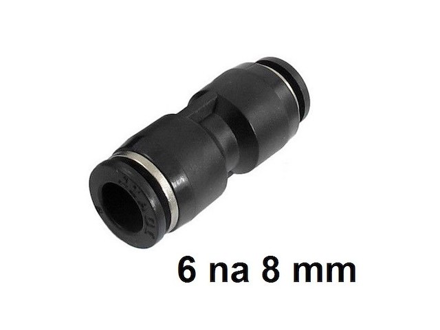 Brza spojnica za vazduh 8mm na 6mm za prelaz