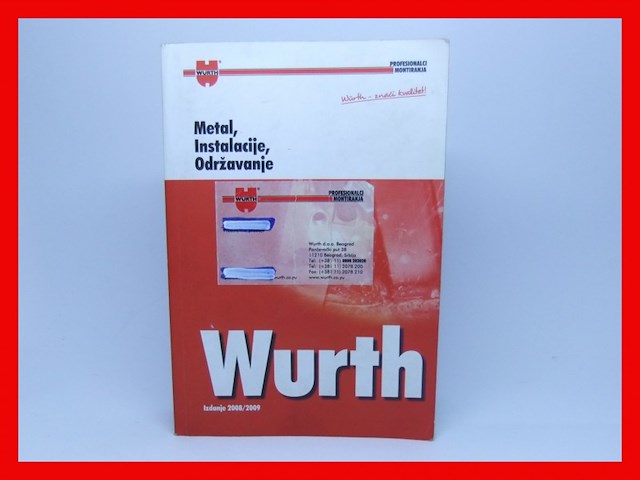 Wurth katalog - Metal, Instalacije, Odrzavanje