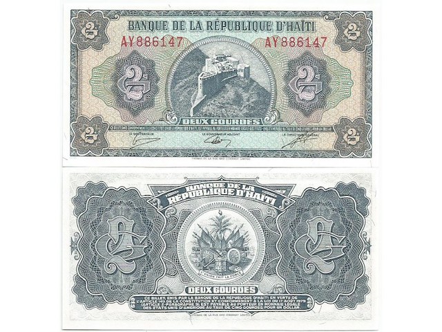 Haiti 2 gourdes 1979. UNC