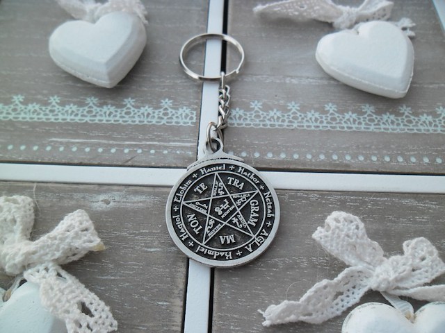 Privezak za ključeve amulet Solomonov Tetragram
