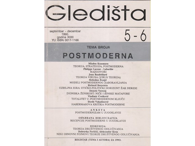 POSTMODERNA / Gledišta 5 - 6 199O