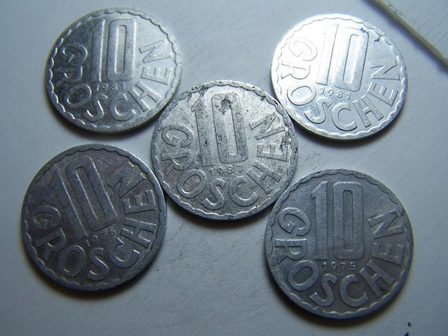 Austria 10 Groschen lot