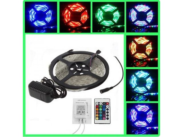 RGB LED komplet 5 m vodootporna LED SLIM