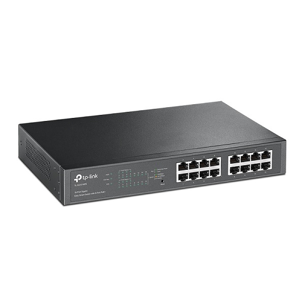 TP-Link TL-SG1016PE Easy Smart PoE svič 16-port Gigabit 10/100/1000Mb/s, 8 PoE+ portova 802.3af/at do 110W (30W po portu), desktop /19" rack, PoE Port Priority Function - Overload Arrangement, Eco...