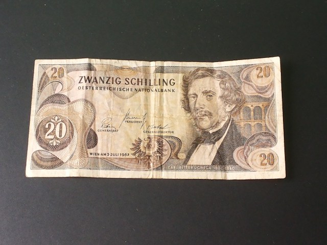 20 silinga Austrija iz 1967