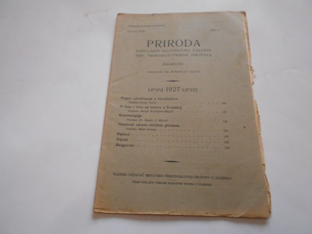 Pririoda br.6/XVII   lipanj 1927.