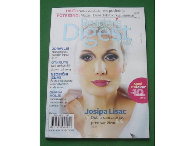 Reader s Digest, maj 2010. - Josipa Lisac