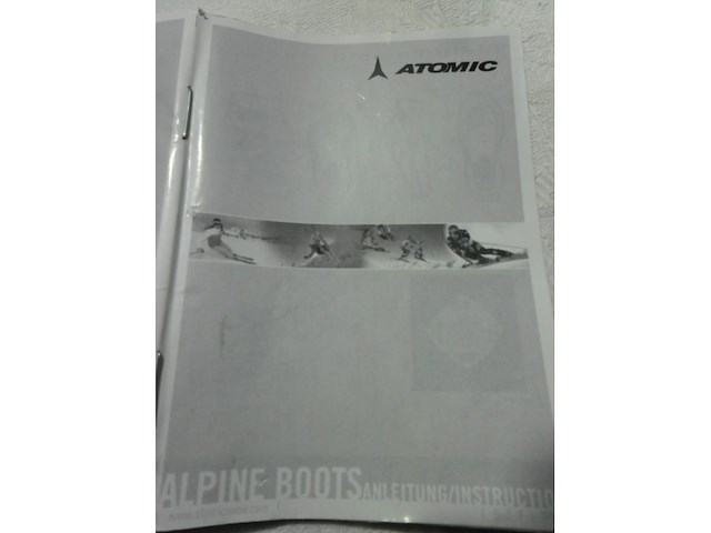 Knjiga:Ski cipele Atomic,instrukcije,mini 10,5 cm.,vise