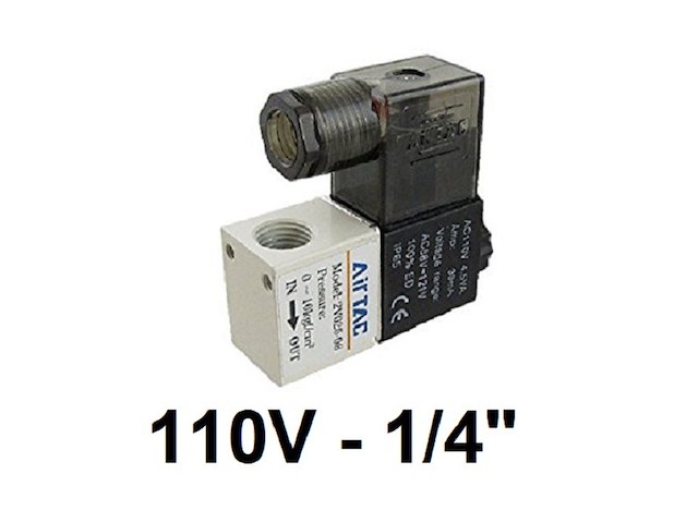 Pneumatski elektromagnetni ventil - 110V - 1/4` - NC