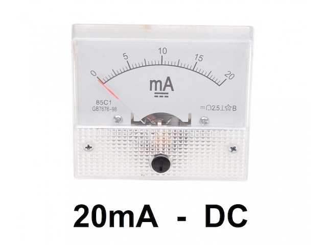 Ampermetar DC 20 mA - analogni