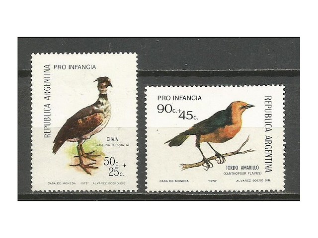 ab Argentina 1973. Ptice,kompletna cista serija