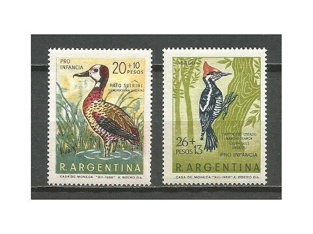 ab Argentina 1969. Ptice,kompletna cista serija