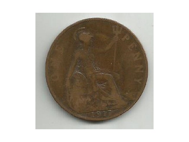 Velika Britanija 1 penny 1917.