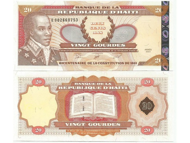 Haiti 20 gourdes 2001. UNC